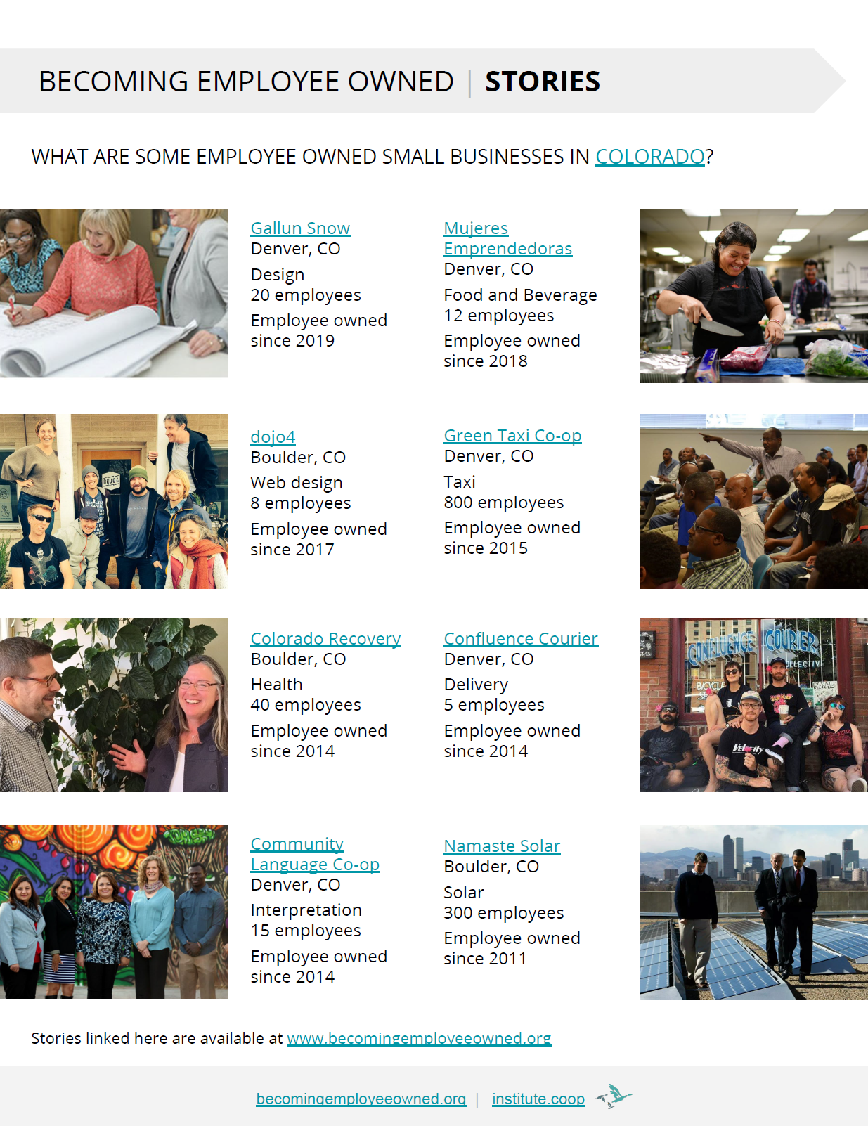 Colorado – Becoming Employee Owned